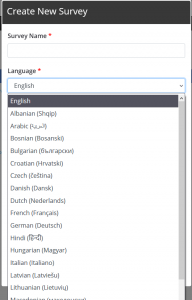 Setting The Primary Survey Language